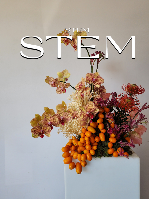 Fruit Centrepieces with Floral Arragements | STEM DESIGN